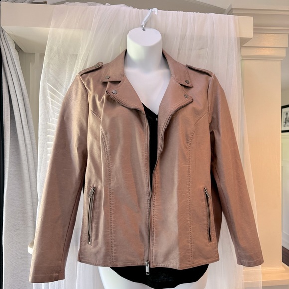 Maurices | Jackets & Coats | Dusty Pink Faux Leather Jacket | Poshmark